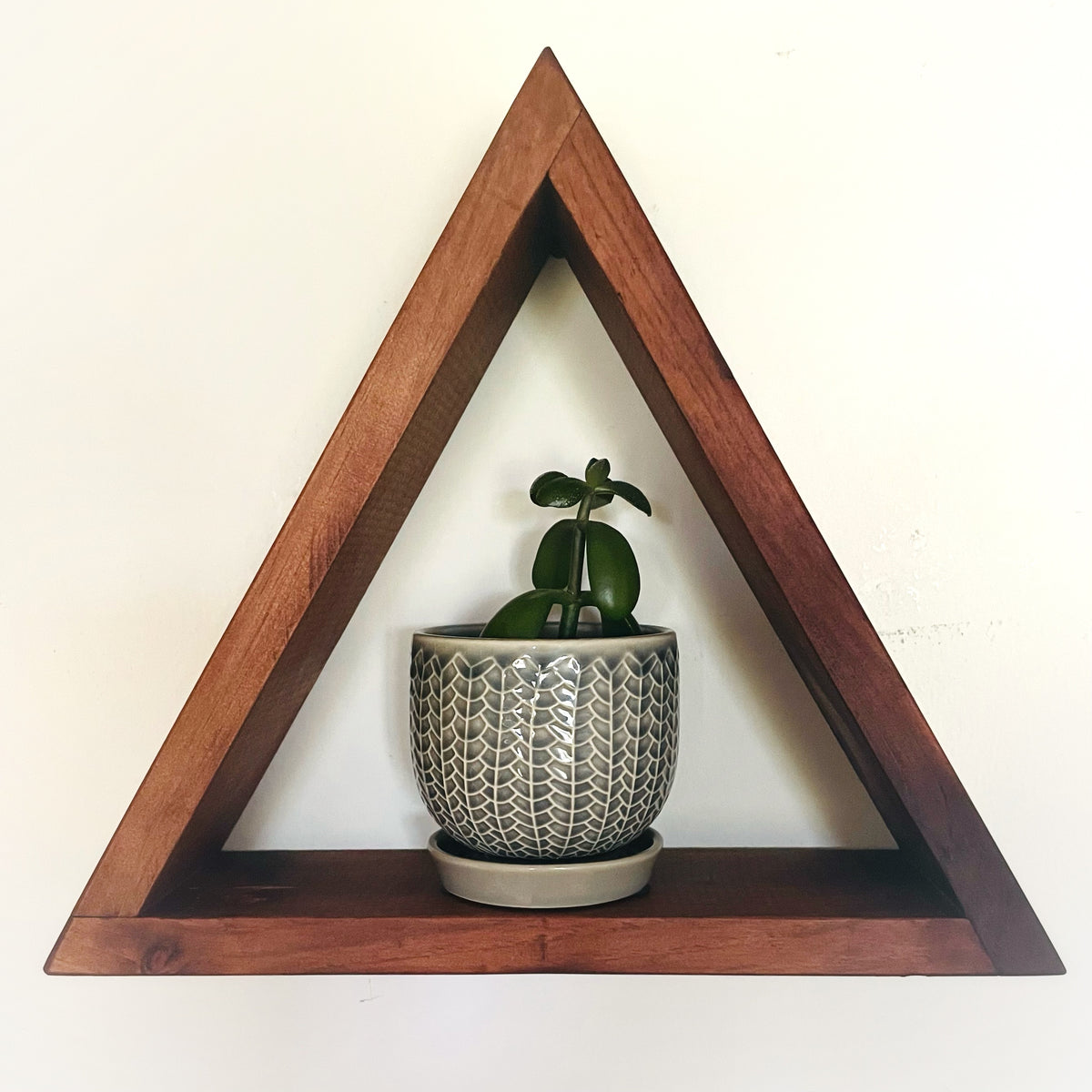 Triangle Shelves Wall Decor, Single or Set | Geometric Wood Shelf | Fl ...
